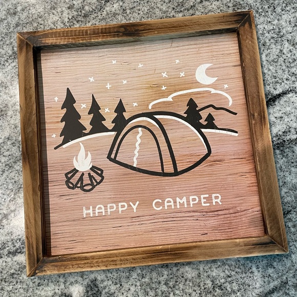 Hoobt Lobby | Wall Decor | Happy Camper Wood Sign 1x11 | Poshmark